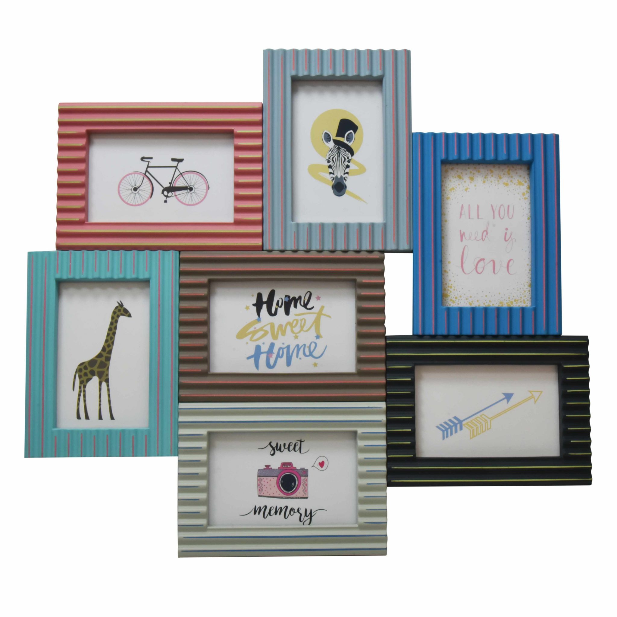 Modern Collage Picture Frame of 7 slots - KaroutExpress