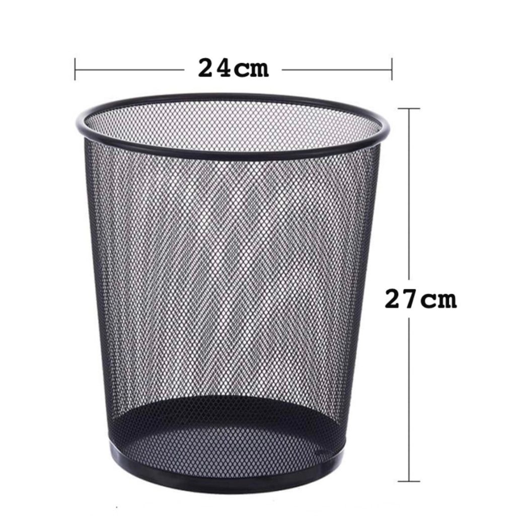 Metal trash bin black – KaroutExpress